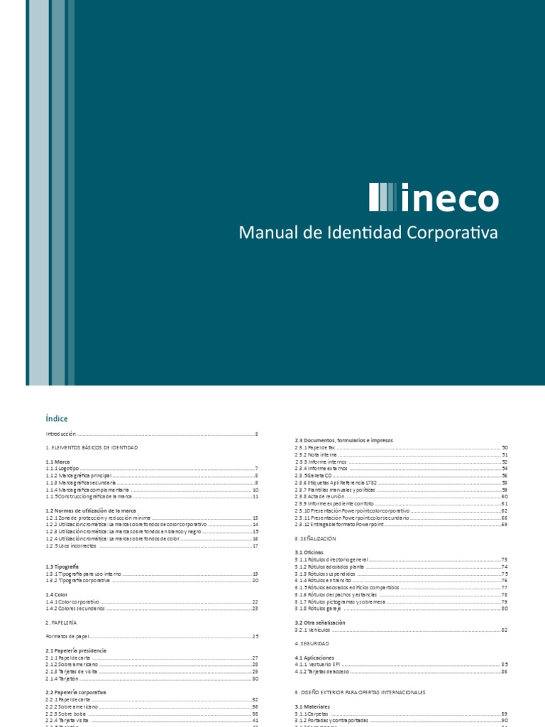 Manual Ineco | PDF | Marca | Diseño de comunicacion