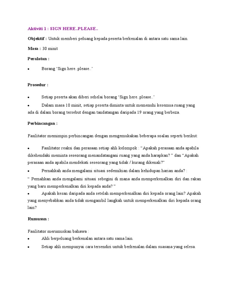 Latihan Dalam Kumpulan | PDF