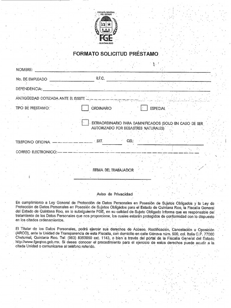 Formato de Prestamo | PDF