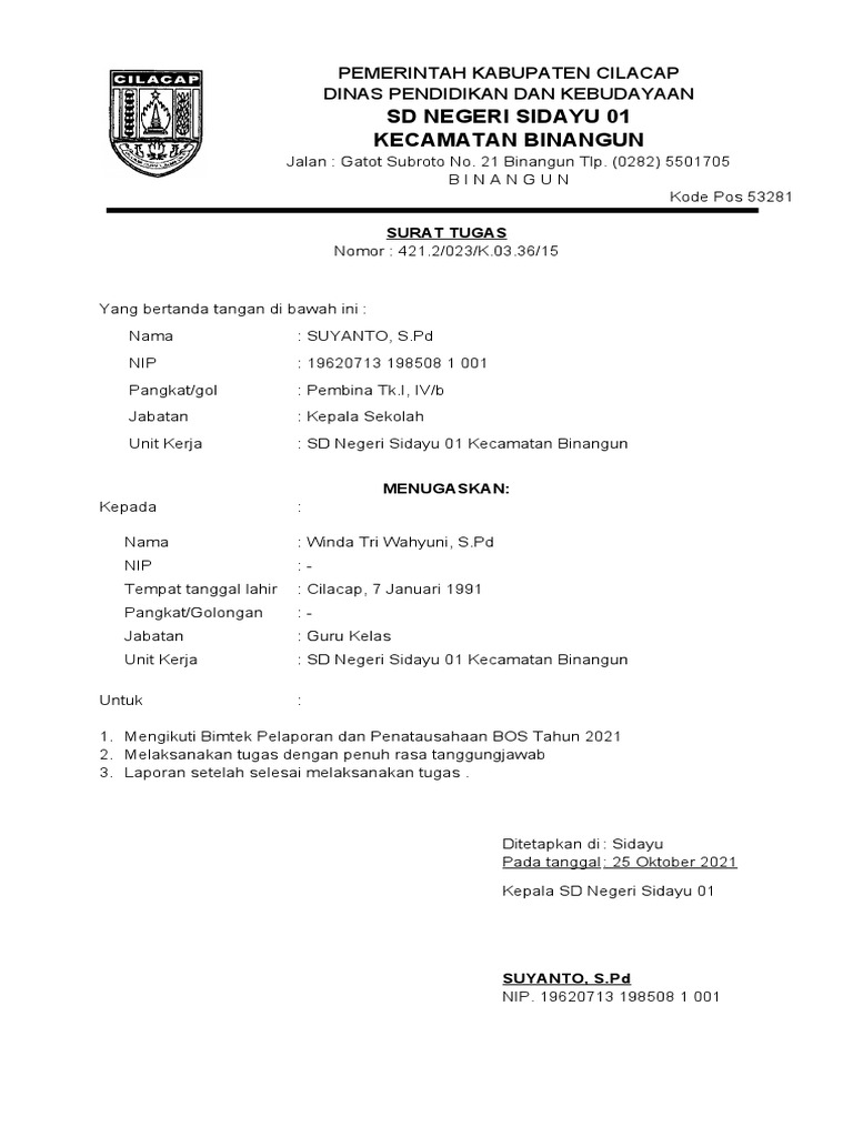 Surat Tugas Dan SPPD | PDF