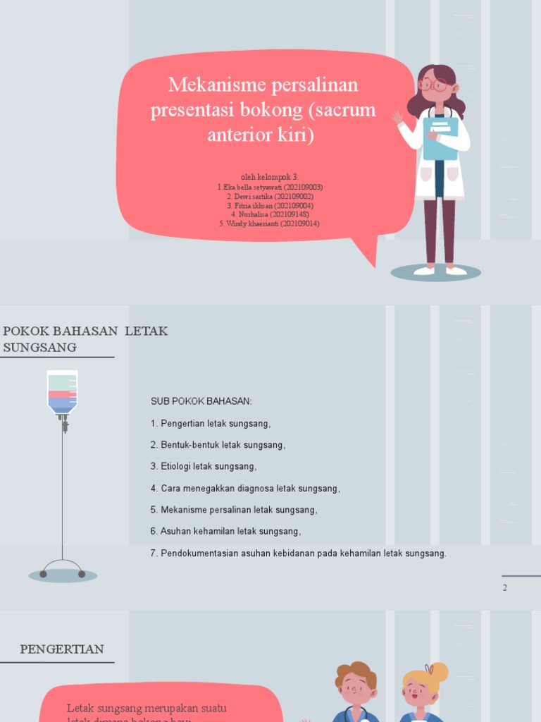 Mekanisme Persalinan Presentasi Bokong Sacrum Anterior Kiri | PDF ...