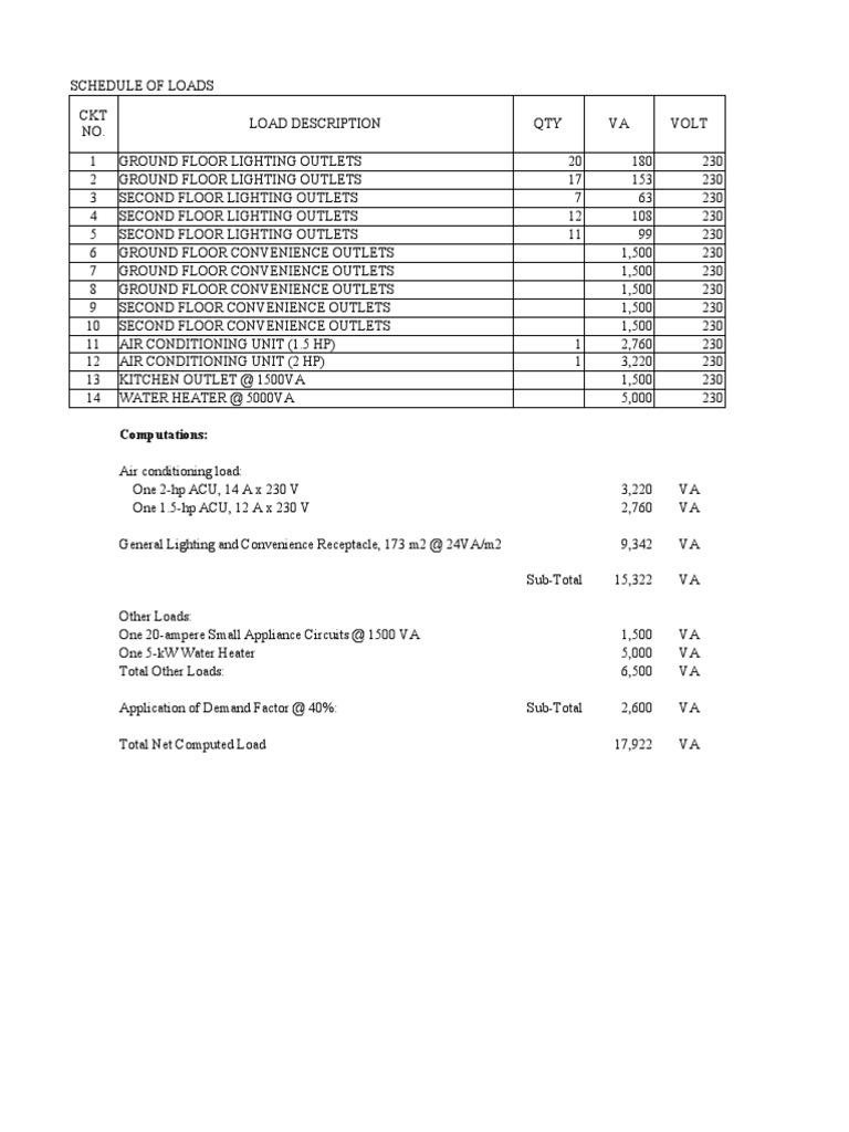 Electrical Calculations | PDF | Mains Electricity | Electricity