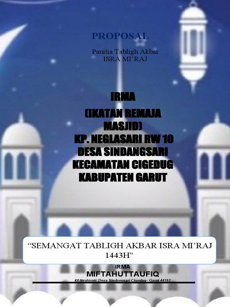 Proposal Isro Miraj Neglasari | PDF