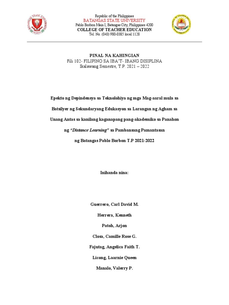 Pangkat IV - Pinal Na Kahingian Sa FilDis | PDF