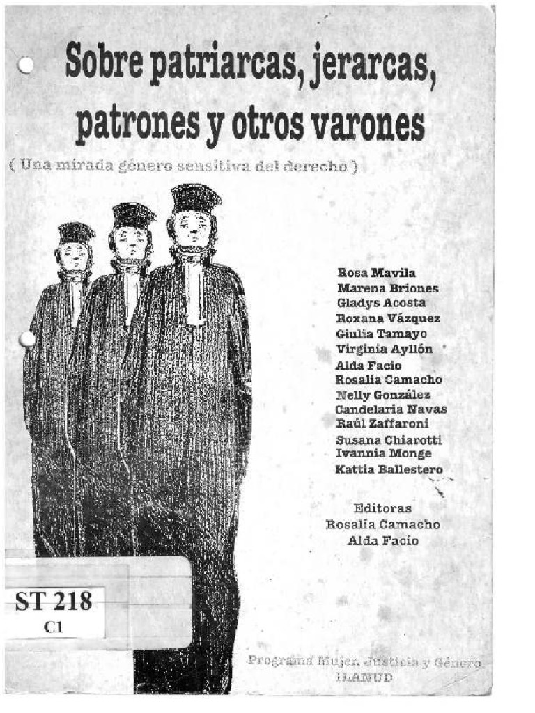 Sobre Patriarcas Jerarcas Patrones y Otros Varones. | PDF