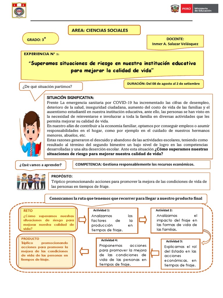 CCSS - Eda 5-Act 1 | PDF | Factores de producción | Evaluación