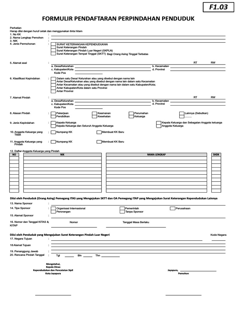Surat Pindah Domisili... | PDF