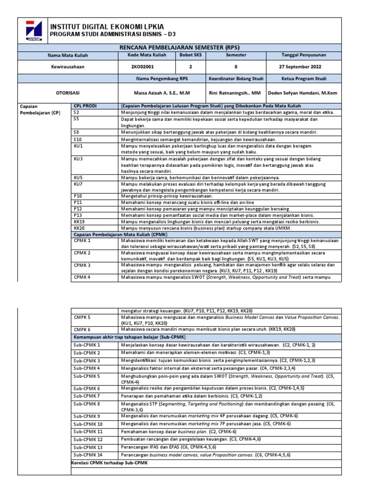 Adbis Rps Ide Lpkia Kwu - 2022 | PDF