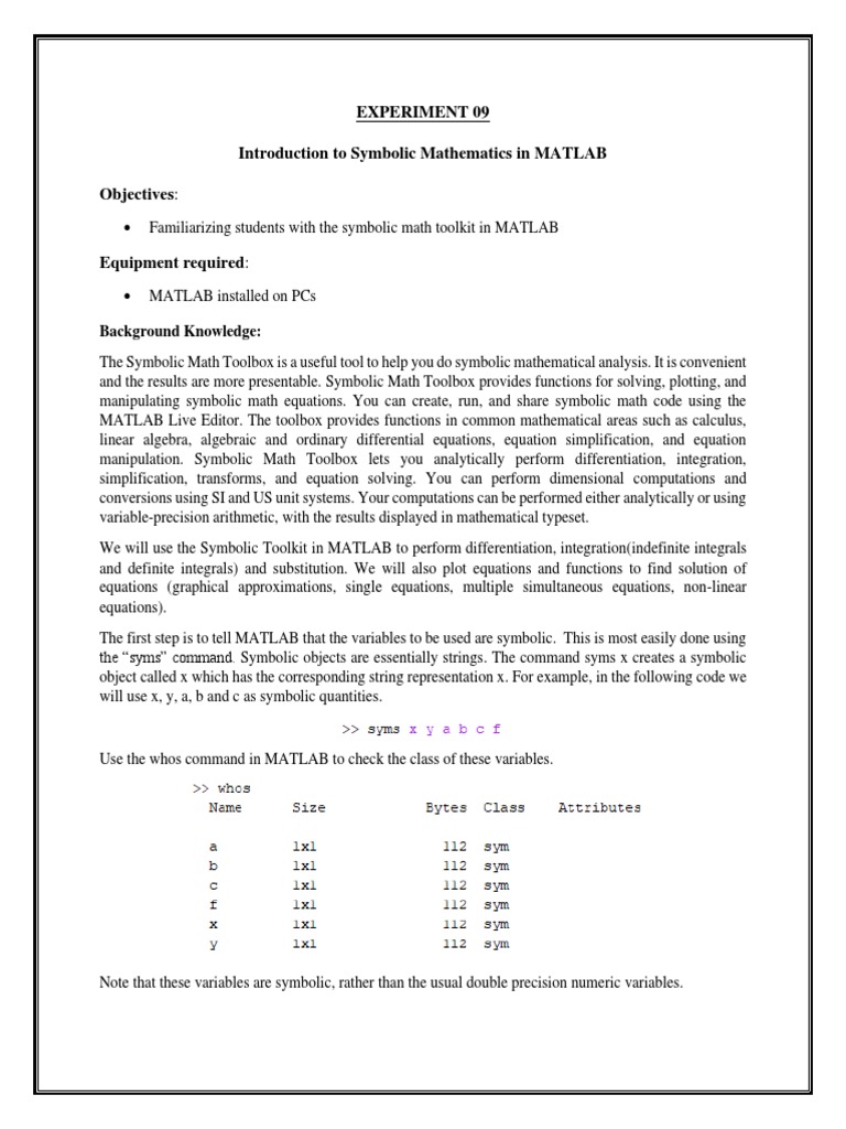 Experiment 09 | PDF | Equations | Mathematics