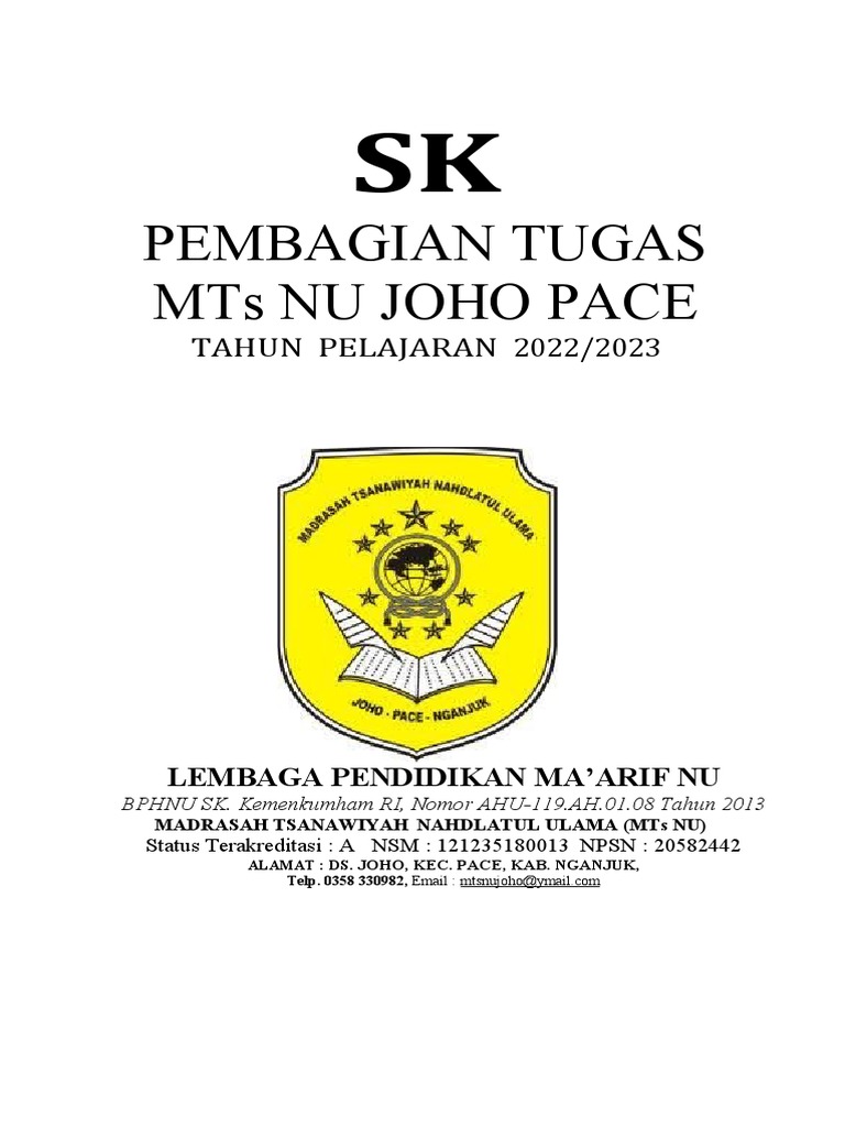 SK MTs NU JOHO 2022-2023 | PDF