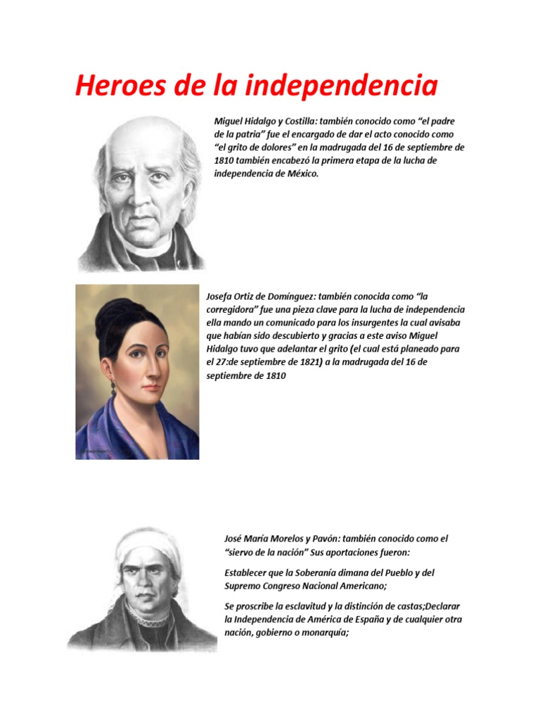 Héroes de la Independencia de México | PDF | Historia
