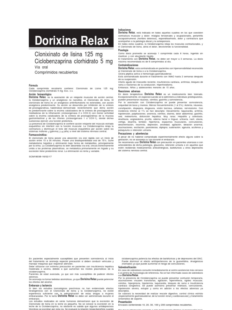 Dorixina Relax | PDF | Droga anti-inflamatoria libre de esteroides ...