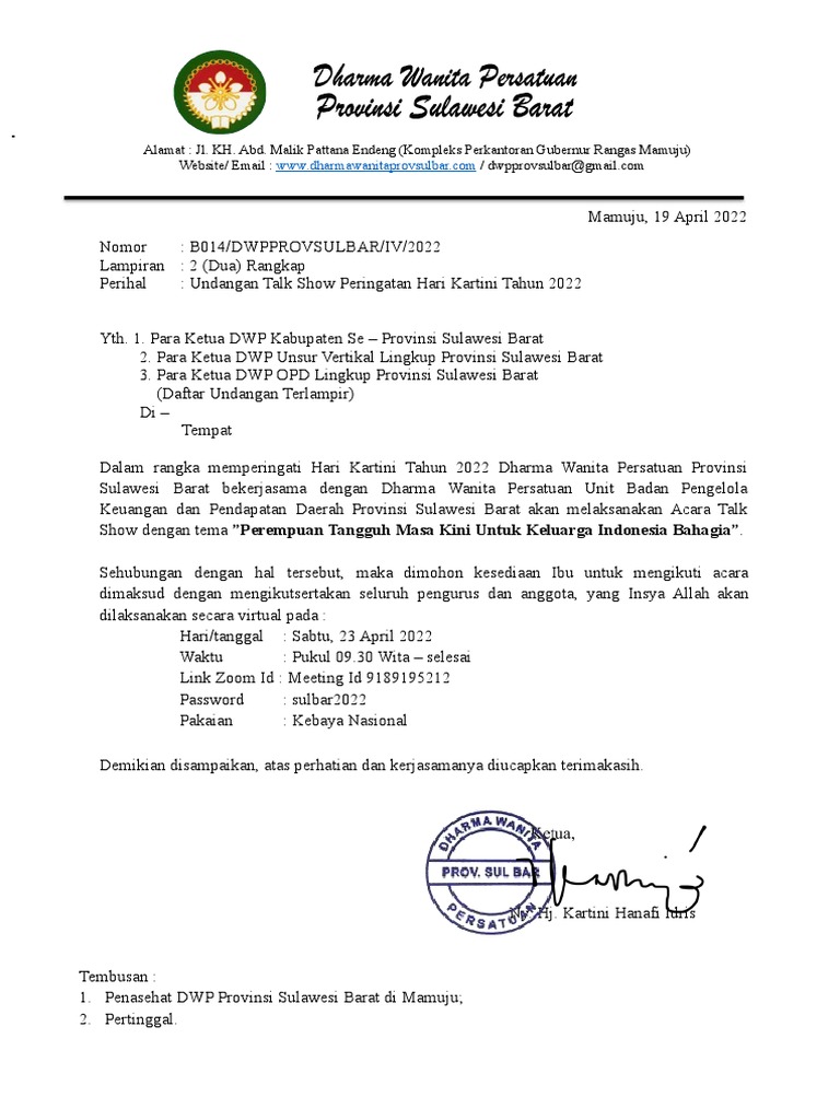 Undangan Hari Kartini 2022 | PDF