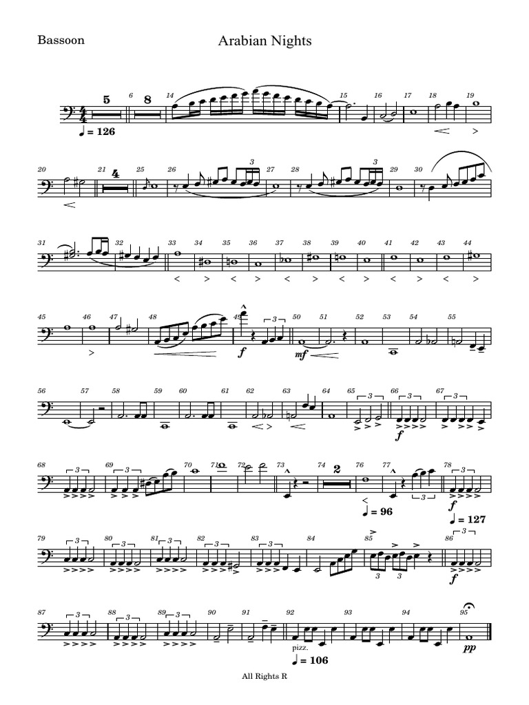 Arabian Nights Bassoon | PDF