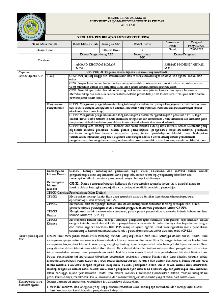 Filsafat Ilmu 2022-2023 New | PDF | Ilmu Sosial | Filsafat
