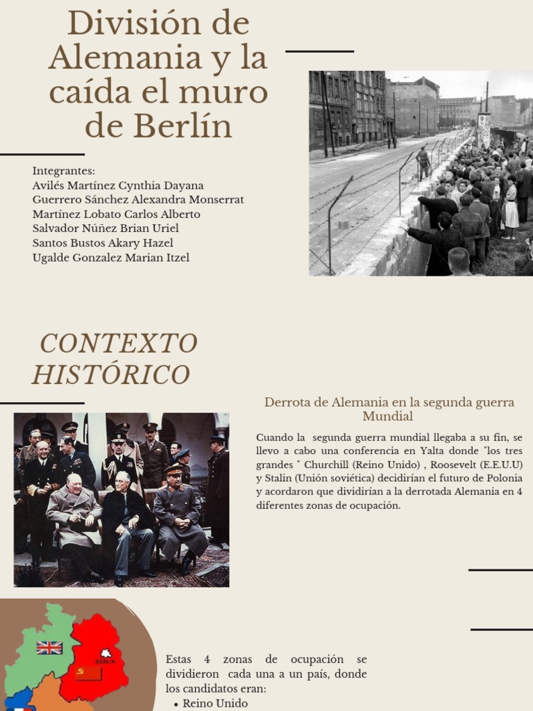 Division de Alemania y Caida Del Muro de Berlin | PDF | muro de Berlín ...