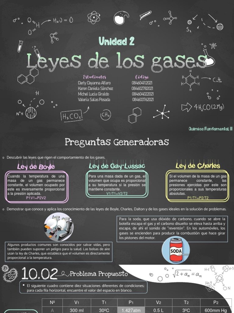 Ejercicios Leyes de Los Gases | PDF | Gases | Dióxido de carbono