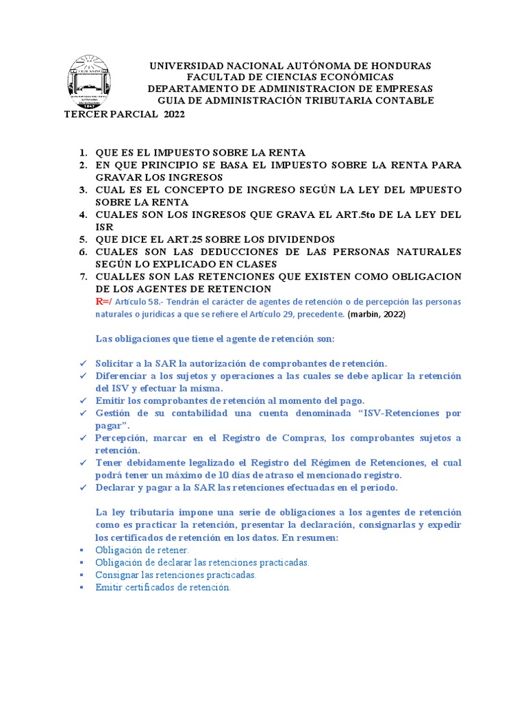 Guia Tributaria Contable | PDF | Impuesto sobre la renta | Contabilidad