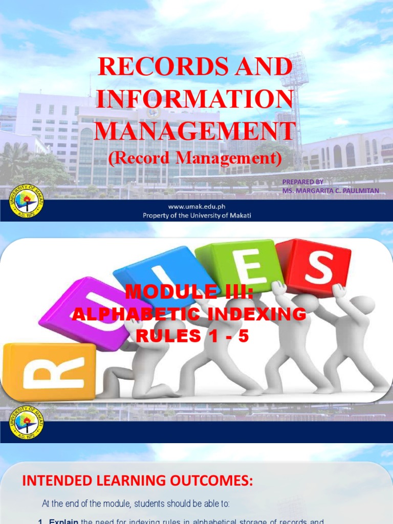 Module 3 - Oa Elective 4 - Indexing Rules 1-5 | PDF