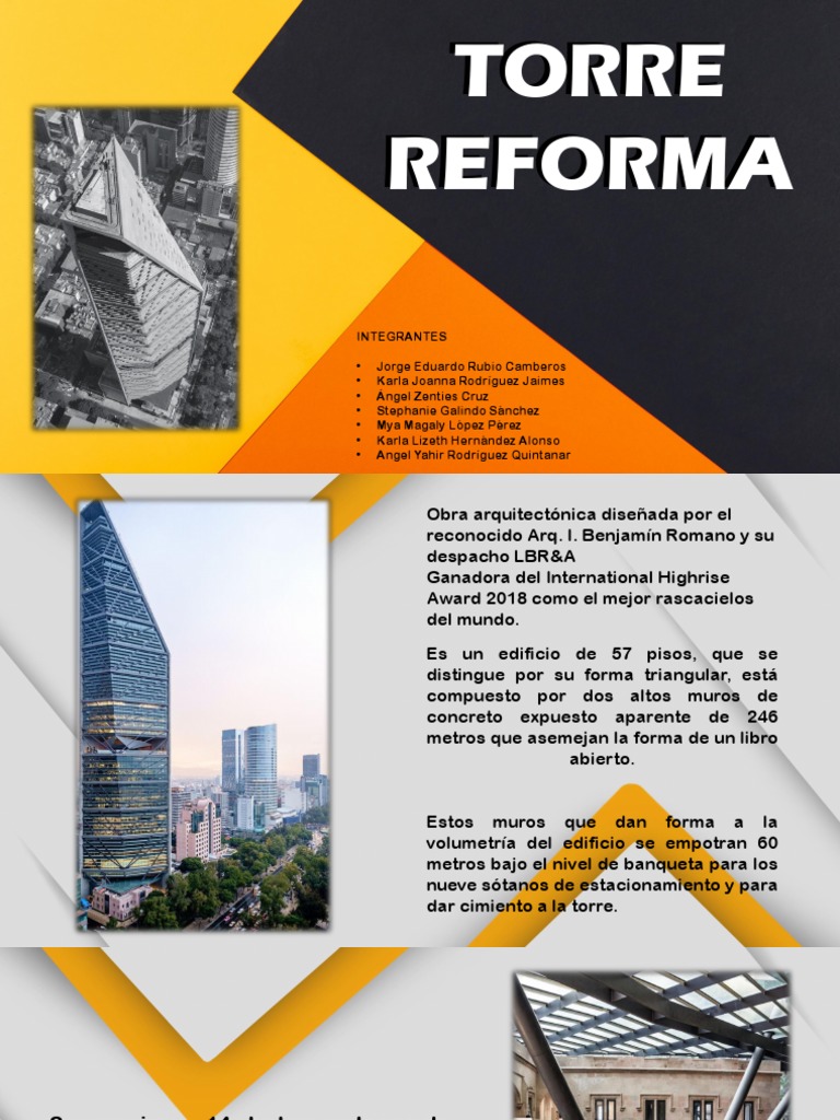 Torre Reforma: Rascacielos Sostenible en CDMX | PDF | Torre | Ingeniero ...