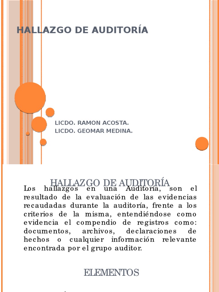HALLAZGO DE AUDITORÍA