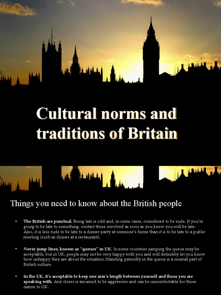 Cultural Norms and Traditions of Britain | Download Free PDF | Drink ...