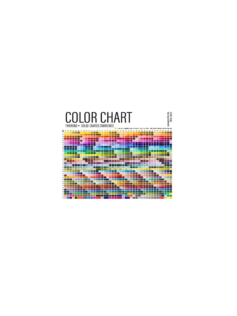 Color Chart Pantone+ Solid Coated Swatches | PDF