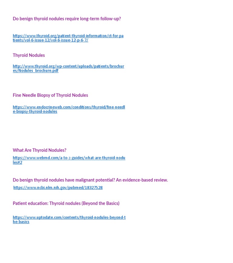 Thyroid Problem References | PDF