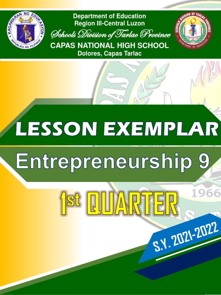 Lesson Exemplar4 ENTREPRENEURSHIP Grade9 Q1 | PDF | Entrepreneurship ...