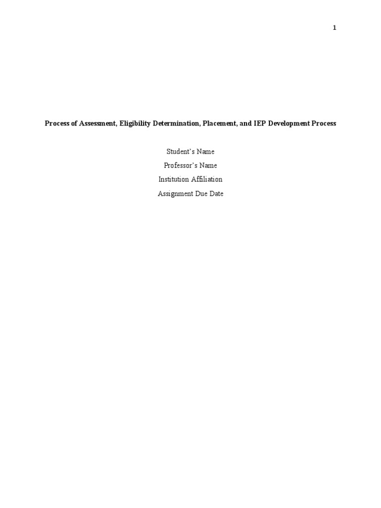 IEP Development Process | PDF | Individualized Education Program ...