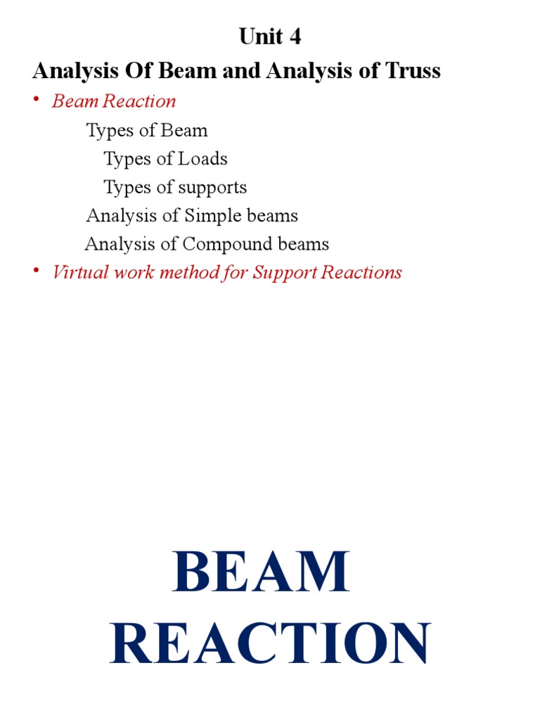 Beam Reaction | PDF