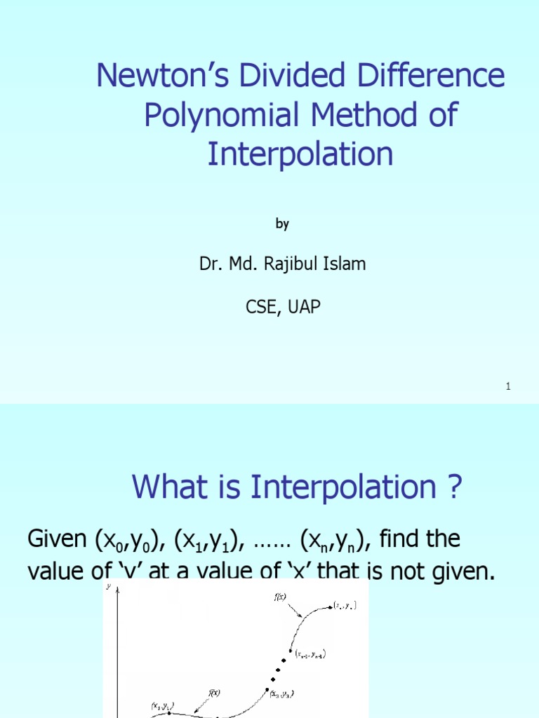 2 - Newton's Divided Difference Method | PDF | Interpolation | Mathematics