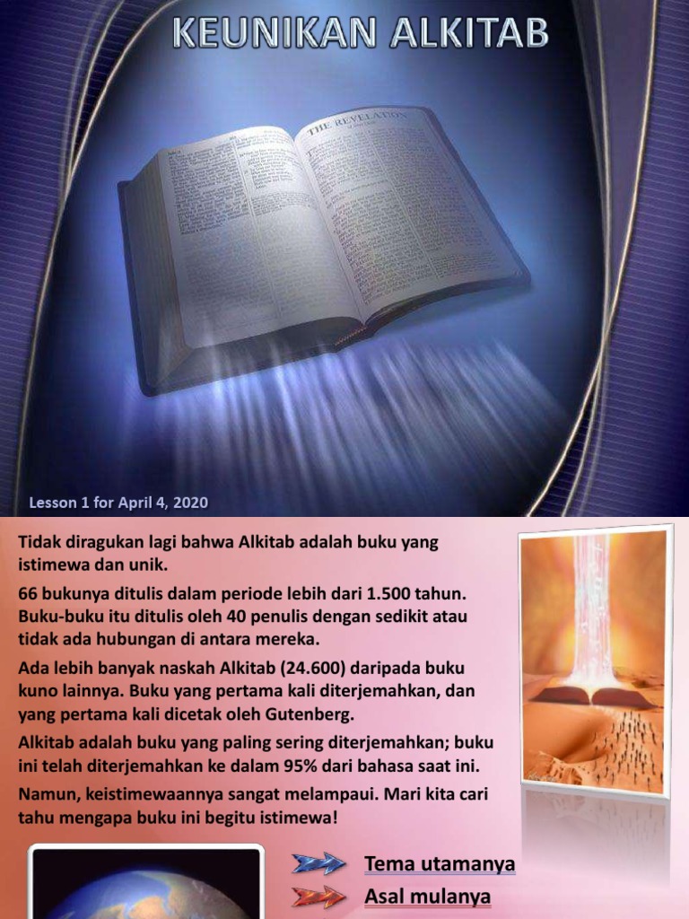 2Q Lesson 1 - KEUNIKAN ALKITAB | PDF | Agama & Spiritualitas