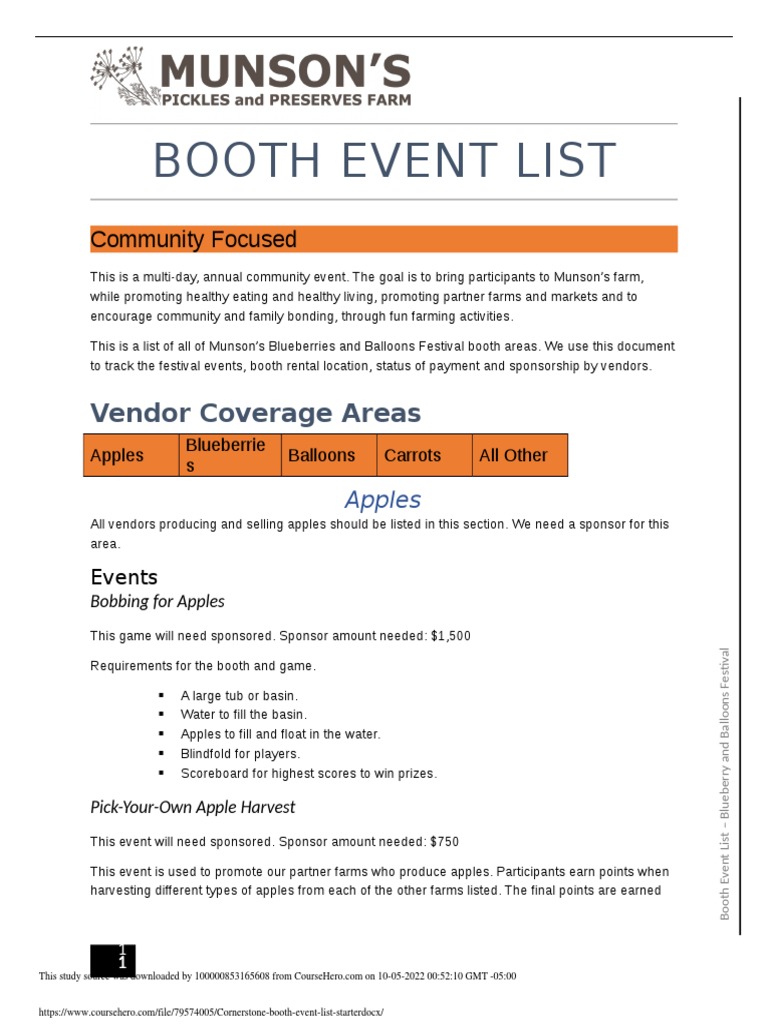 Festival Booths & Sponsorship Guide | PDF | Cider | Food And Drink