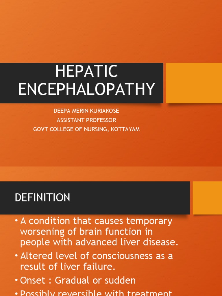 Understanding Hepatic Encephalopathy: A Comprehensive Review of Causes ...