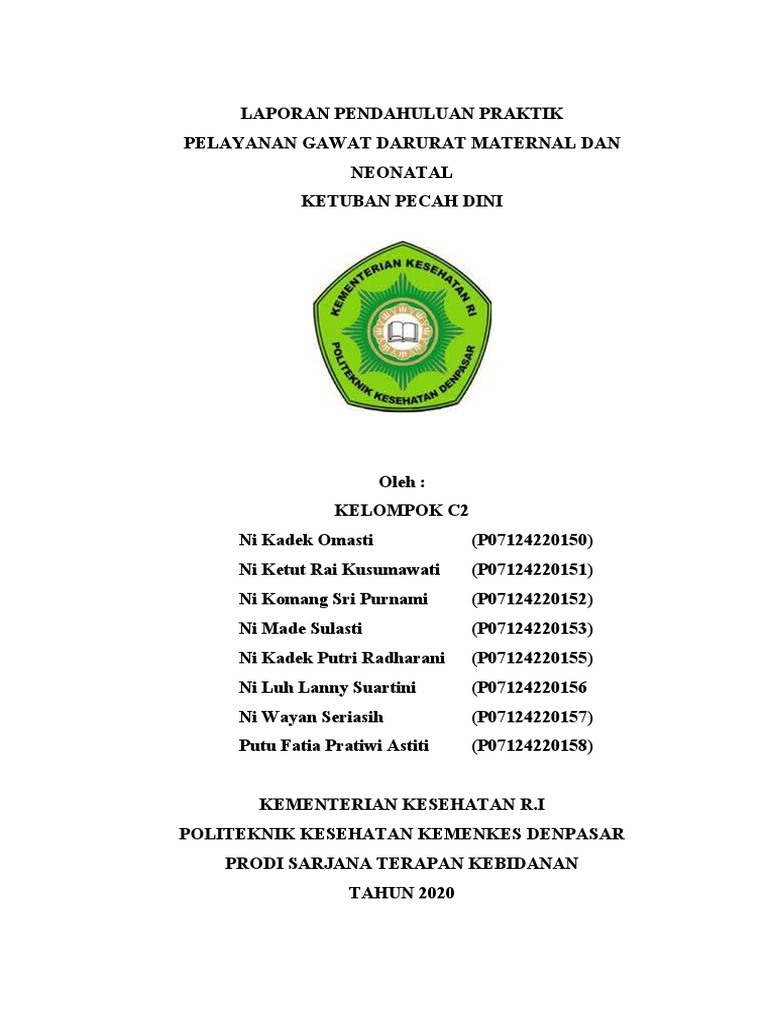 Salinan LAPORAN PENDAHULUAN KPD | PDF