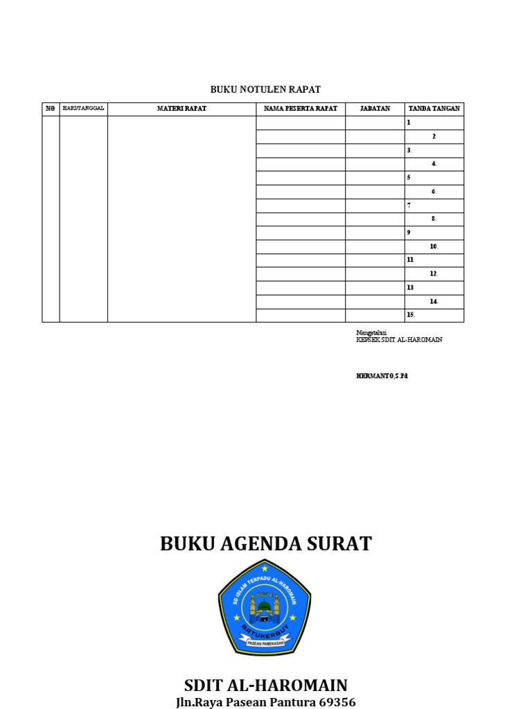 Buku Notulen Rapat | PDF