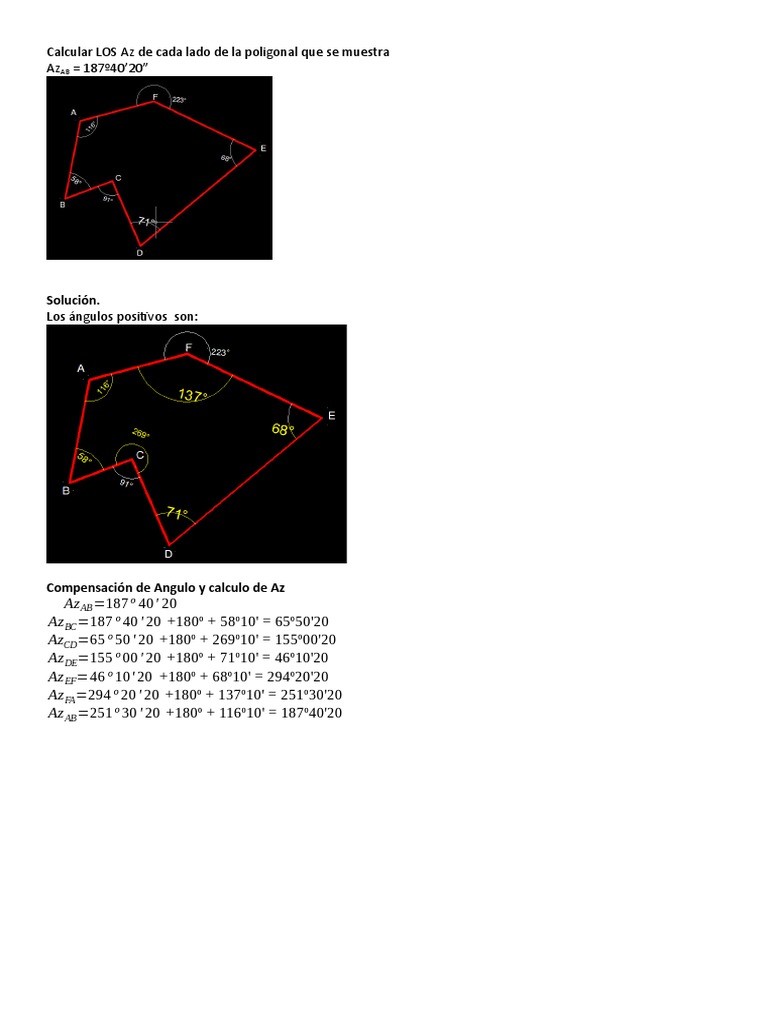 eJEMPLOS DE aZIMUT | PDF