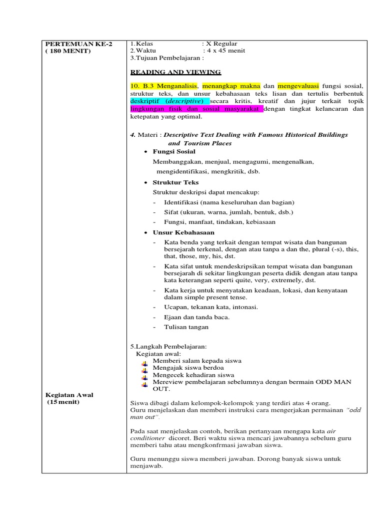 Detail Pertemuan - Descriptive Text Dealing With Famous Historical ...