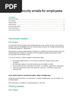 Cybersecurity Awareness Memos Template | PDF | Phishing | Computer Security
