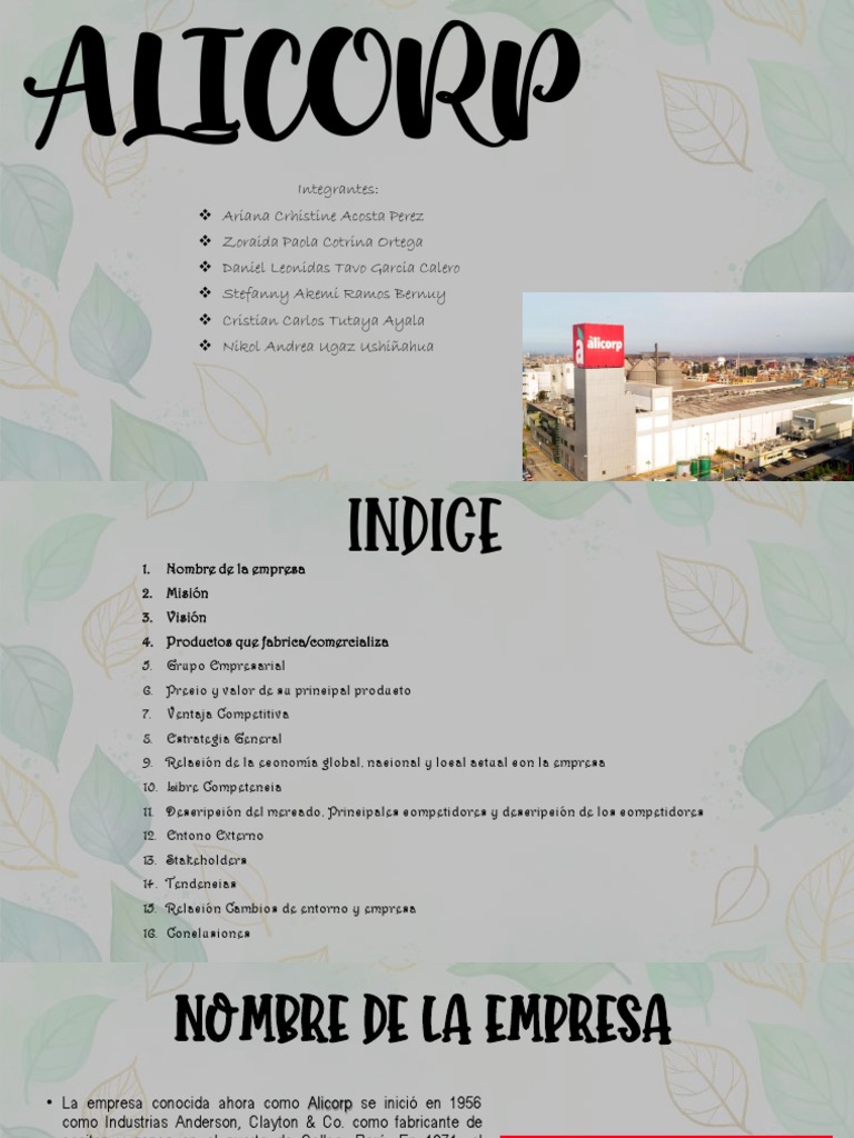 ALICORP | PDF | Empresas | Business