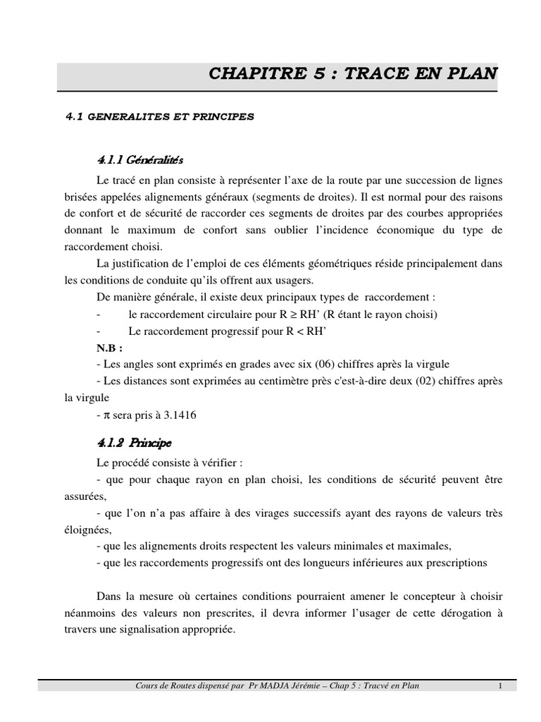 Chap 5 Trace en Plan | Download grátis PDF | Courbe | Angle