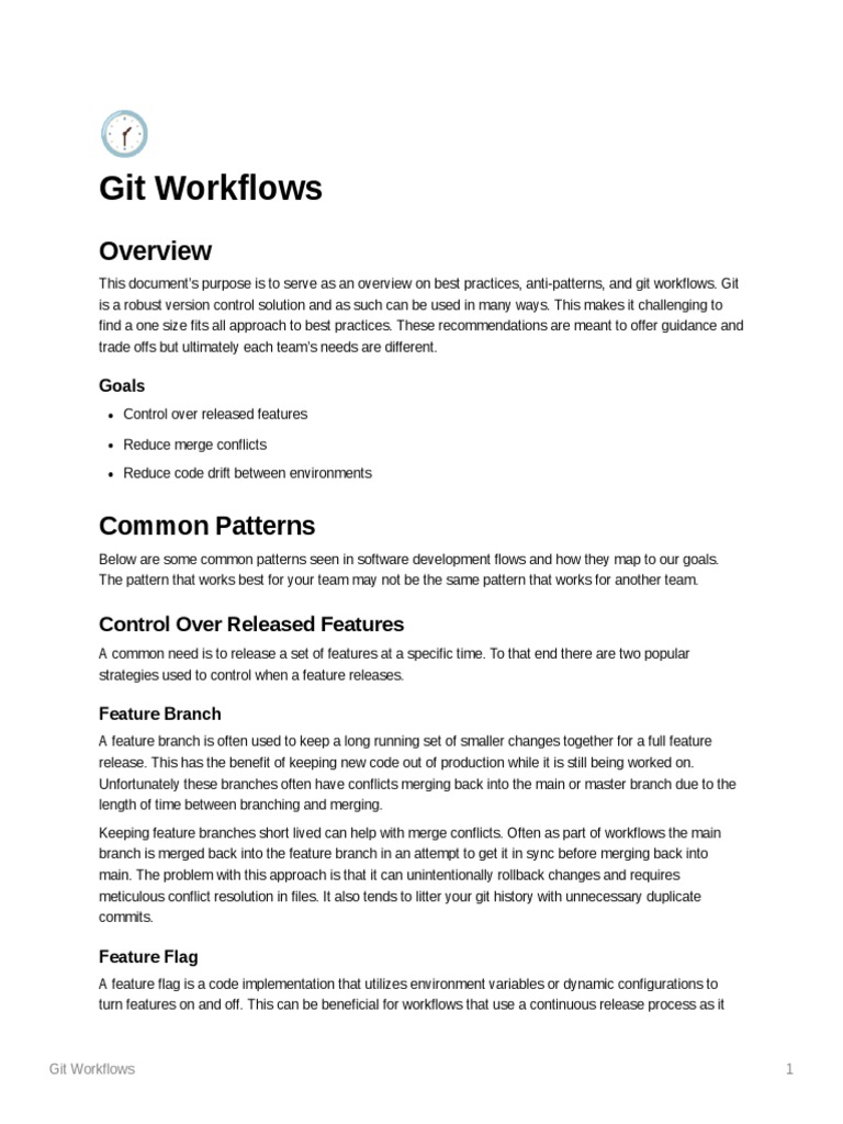 Git Workflows | PDF | Version Control | Computing