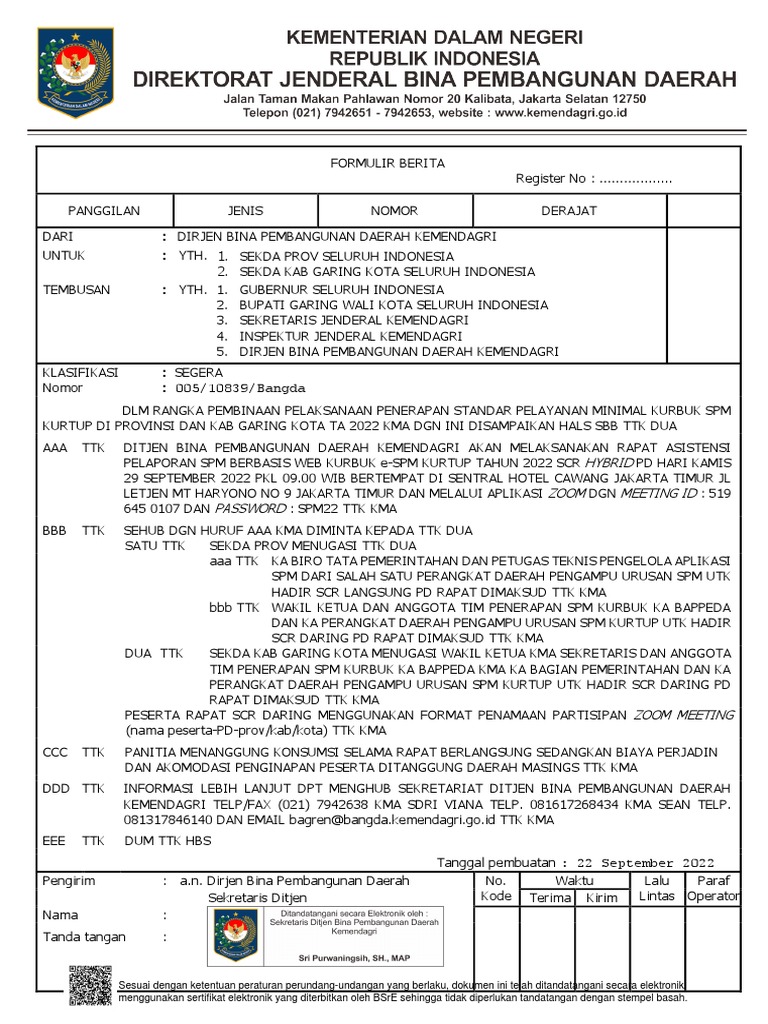 RDG Asistensi Laporan SPM - 29 Sept | PDF