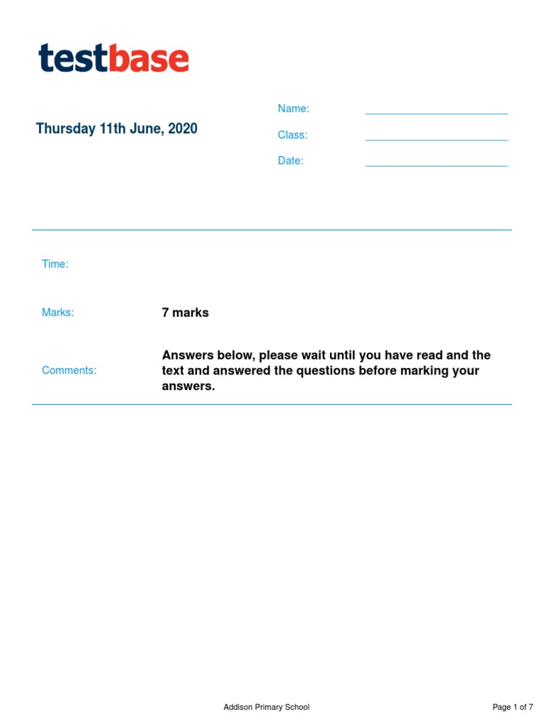 P5 Reading Exercise 46 | PDF