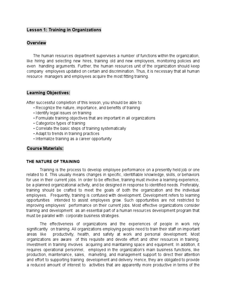 1ST Hrma 30043 Training and Development | PDF | Employment | Human ...