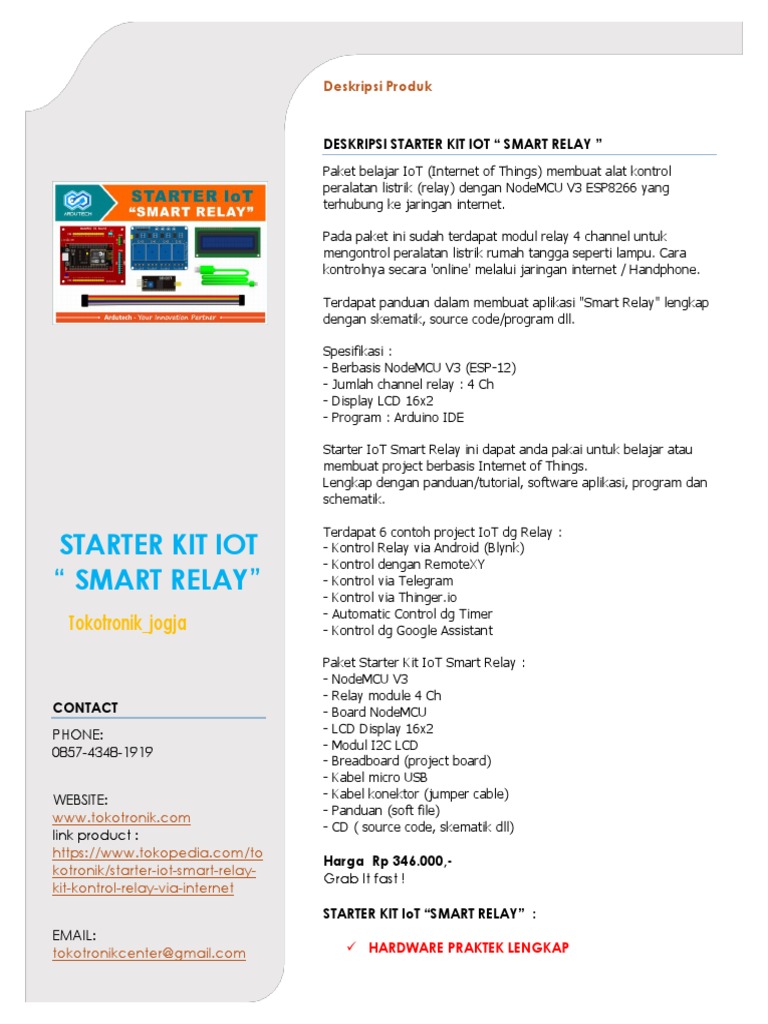Starter Kit IoT SmartRelay | PDF | Komputer | Teknologi & Rekayasa