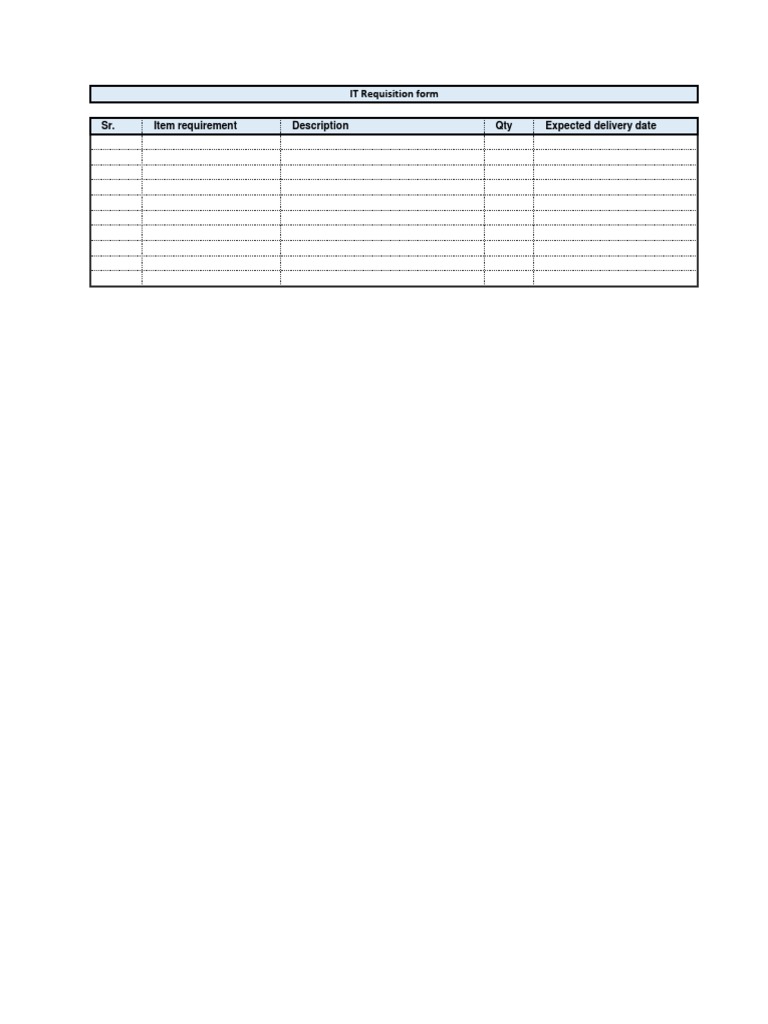 IT Requisition Form | PDF