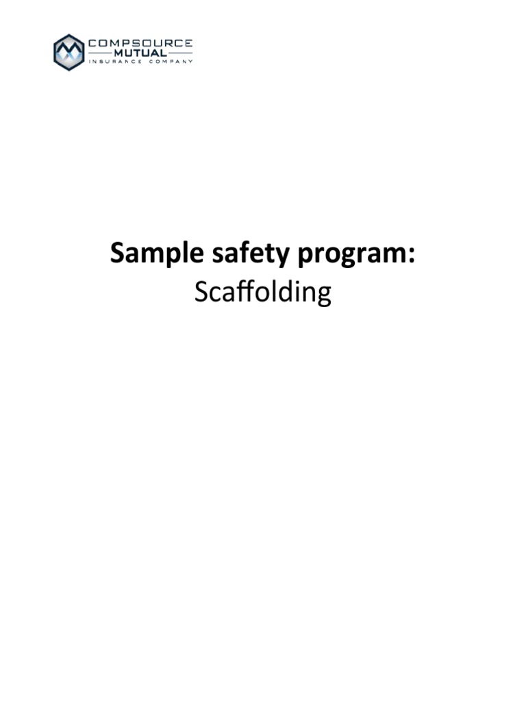 Scaffolding Program | PDF | Scaffolding | Lumber