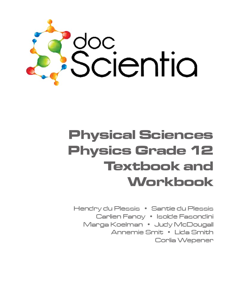 Physical Sciences Physics Grade 12 Textbook and Sciences Physics Grade ...